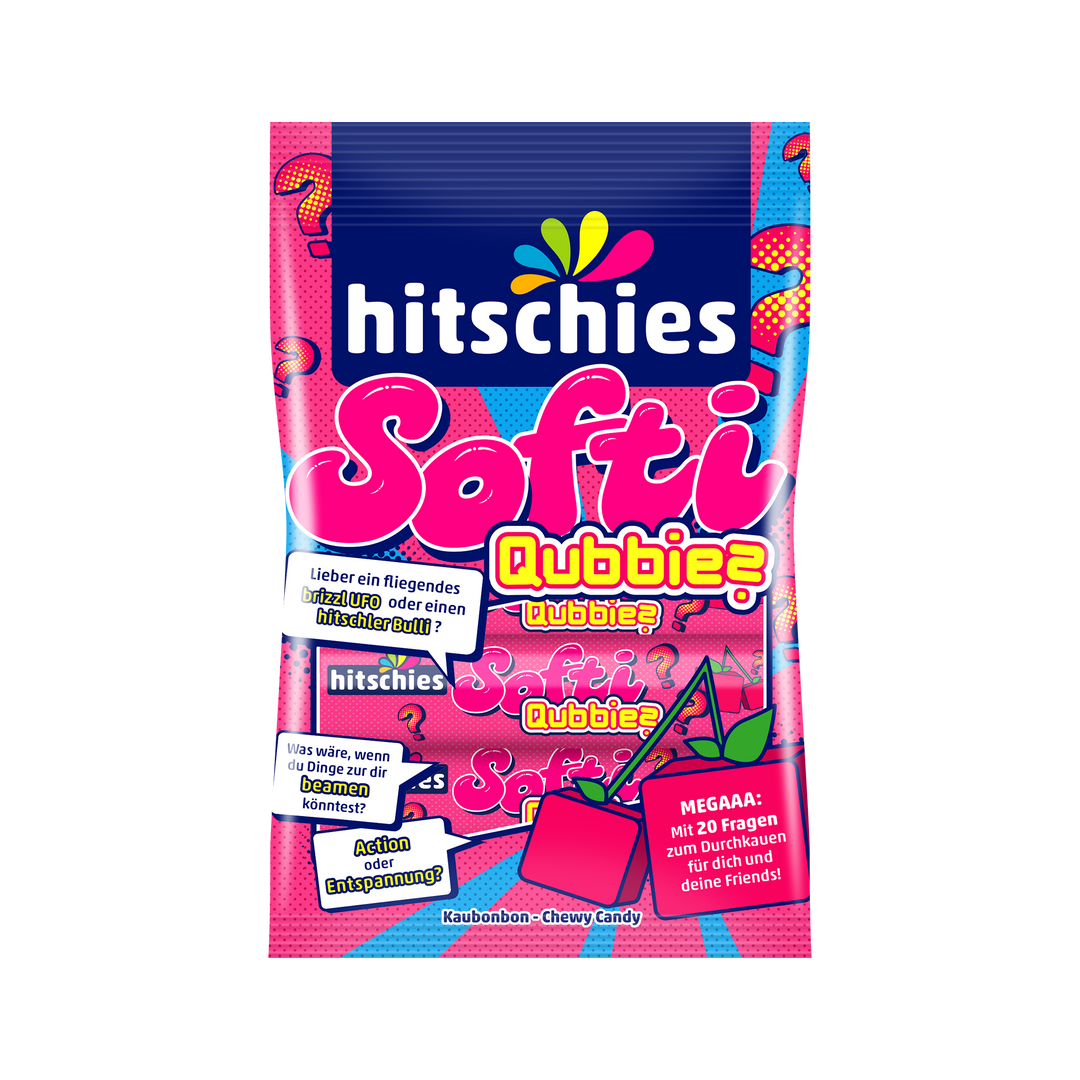hitschies chewy candy Softi Qubbies cherry